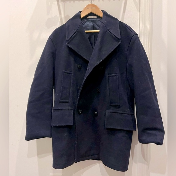 American Vintage | Jackets & Coats | Montgomery By Tibbet Navy Pea Coat ...